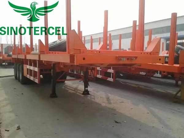 30t-60t Log Semi Trailer Wood Semi Log Trailer For Timber Transport