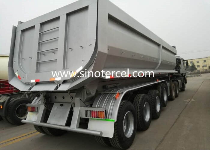 Dump Semi Tipper Trailer With Hydraulic System For Easy Transportation