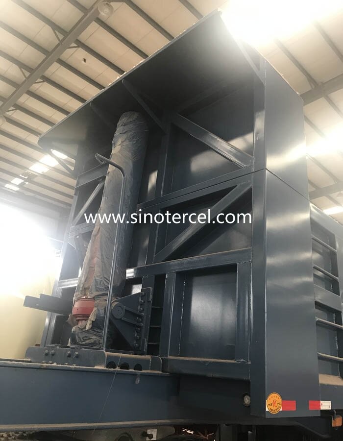 Leaf Spring 24 Cbm Tipper Semi Trailer Tri Axles With JOST Bolt In King Pin