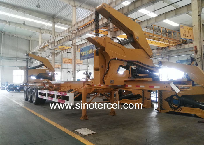 Telescopic Boom 40t Sidelifter Trailer Lifting Mechanism With Air ...