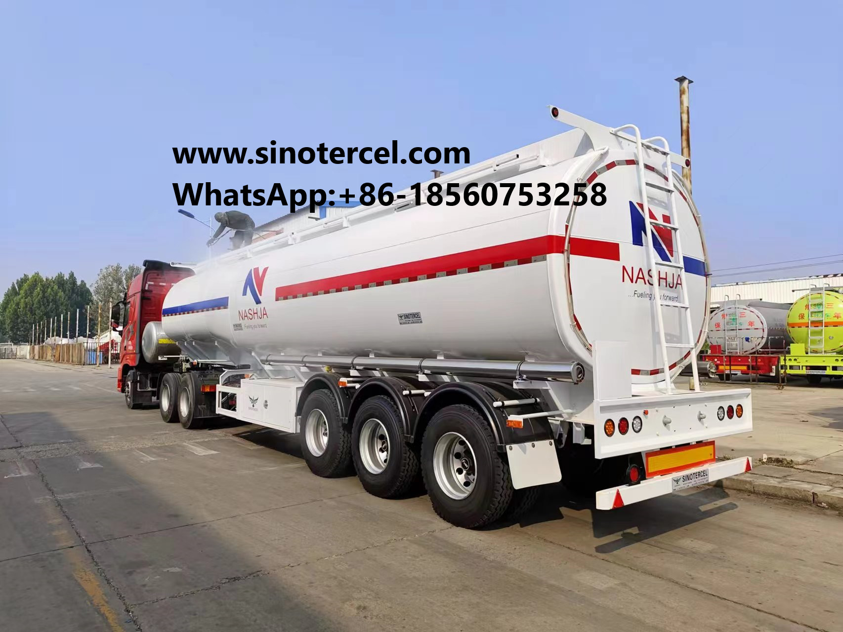 45000 Liter Capacity Fuel Tank Semi Trailer With Pressure Relief Valves ...