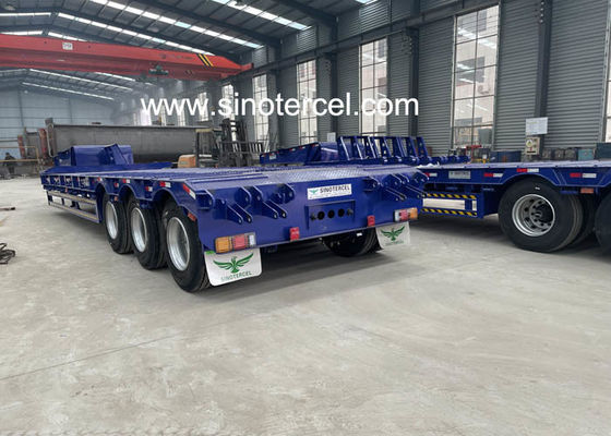 Mechanical Suspension Semi Lowbed Trailer 30000kg Semi Low Bed