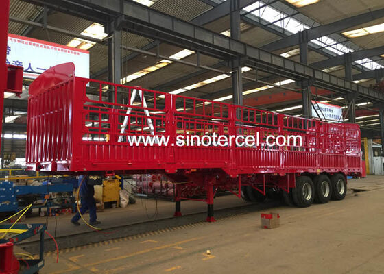 3 Axles Semi Truck And Trailer 50T Semi Trailer Transport