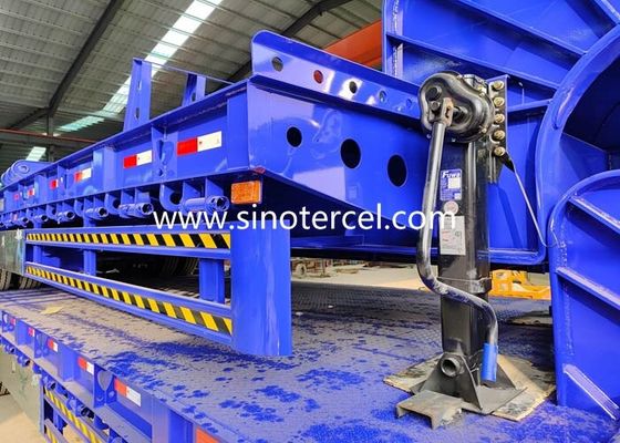 ISO CCC SGS Semi Lowbed Trailer 30t 100t 3 Axle Low Bed Trailer